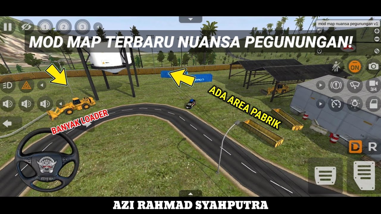 REVIEW DAN SHARE MOD MAP BUSSID TERBARU NUANSA PEGUNUNGAN BY ALIYAN G.M ...