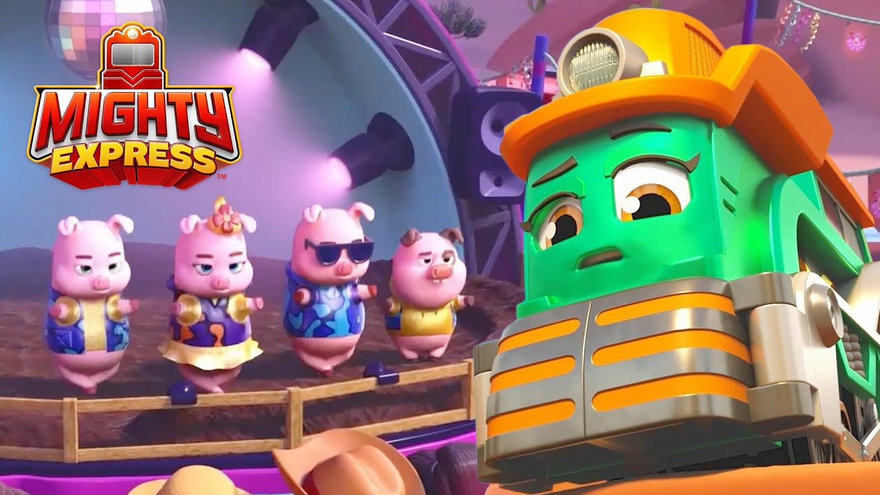 Farmer Faye Drives the Popstar Piggies & MORE 🐷| Mighty Express Clips ...