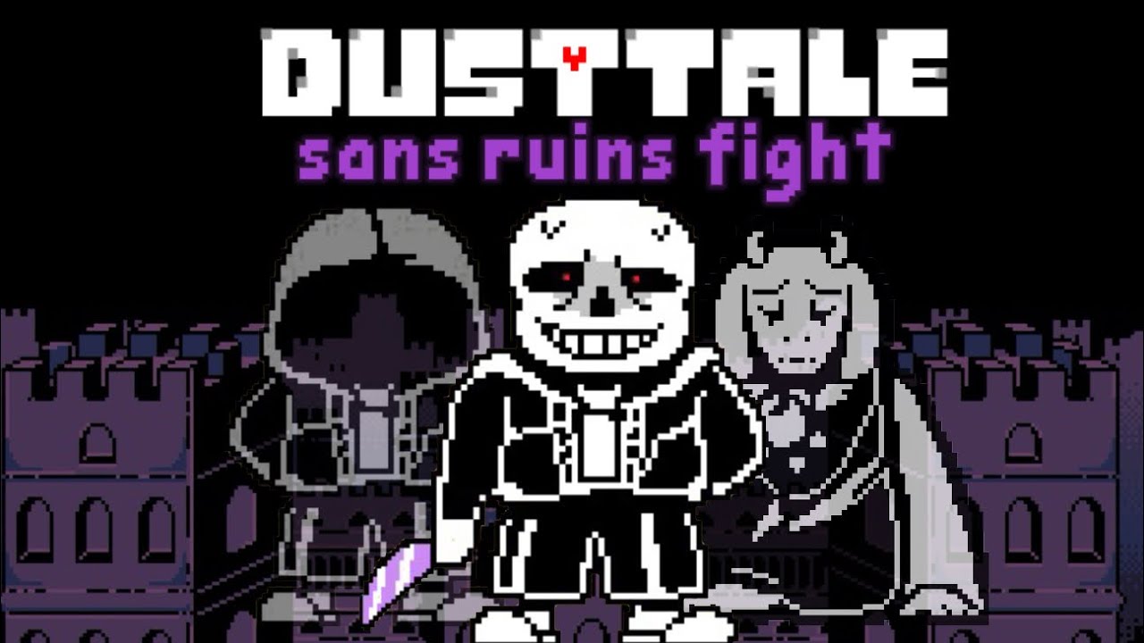 Dusttale Sans Ruins Fight | Battle Animation | Survival Battle - YouTube