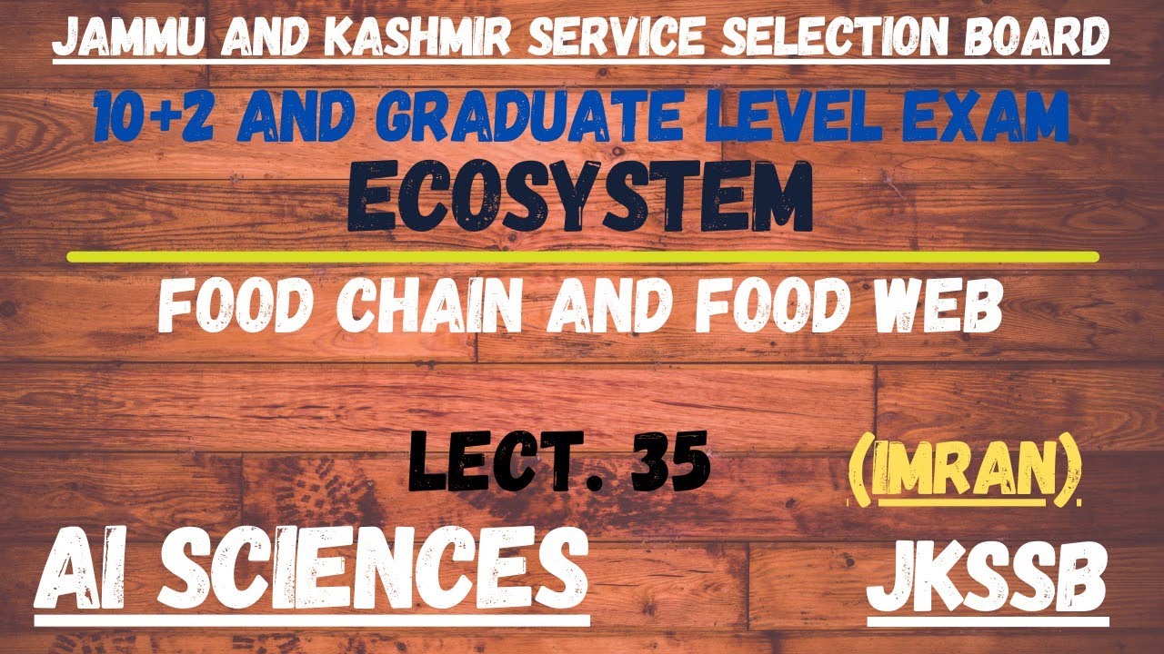 FOOD CHAIN AND FOOD WEB. ECOSYSTEM. LECT. 35. JKSSB EXAMS - YouTube