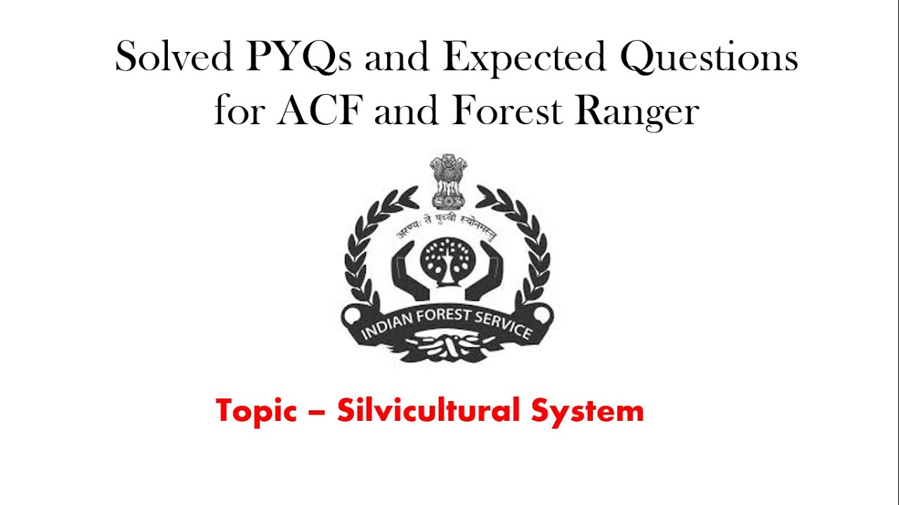 JPSC ACF, Forest Ranger and UPSC PYQs || Forestry Optional - YouTube