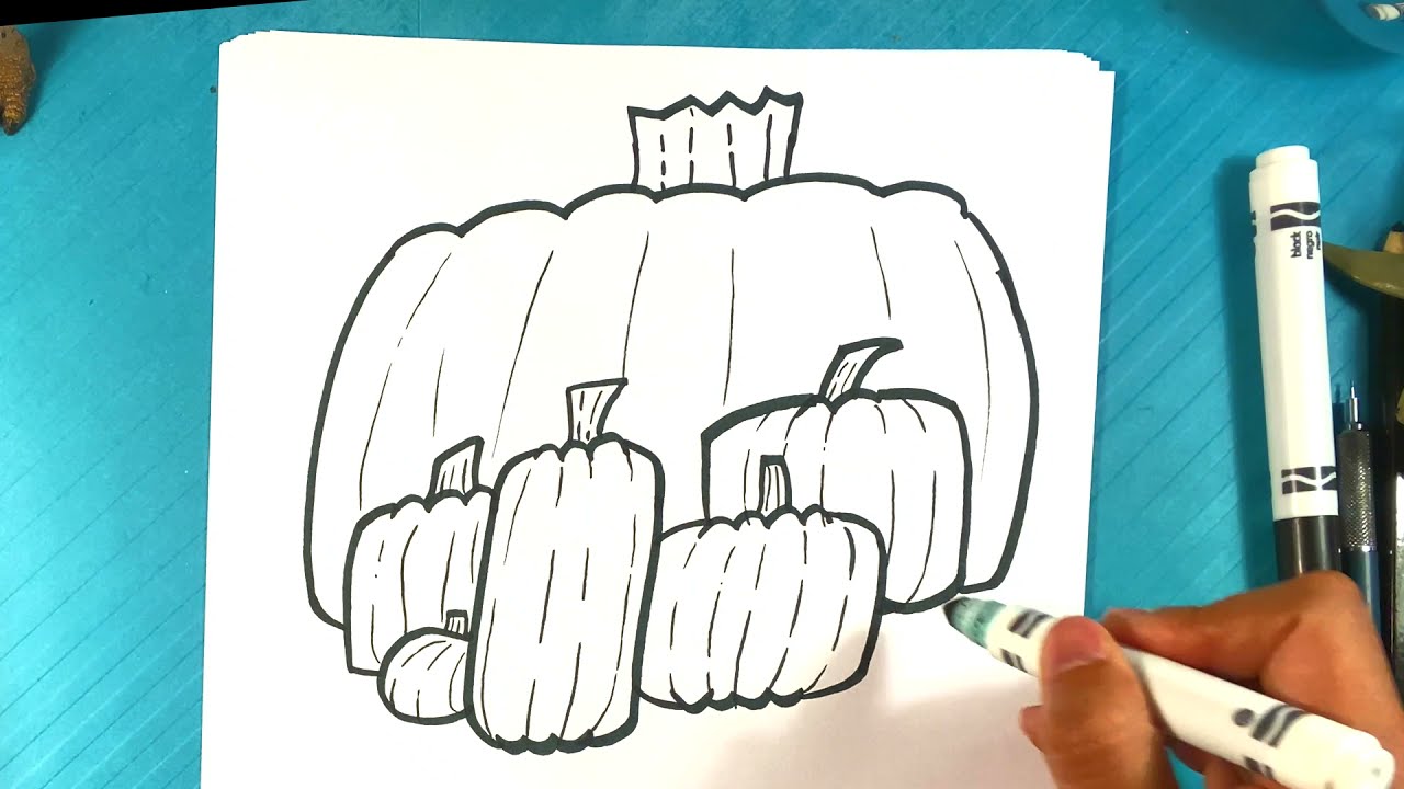 Pumpkin Patch Drawing Kids