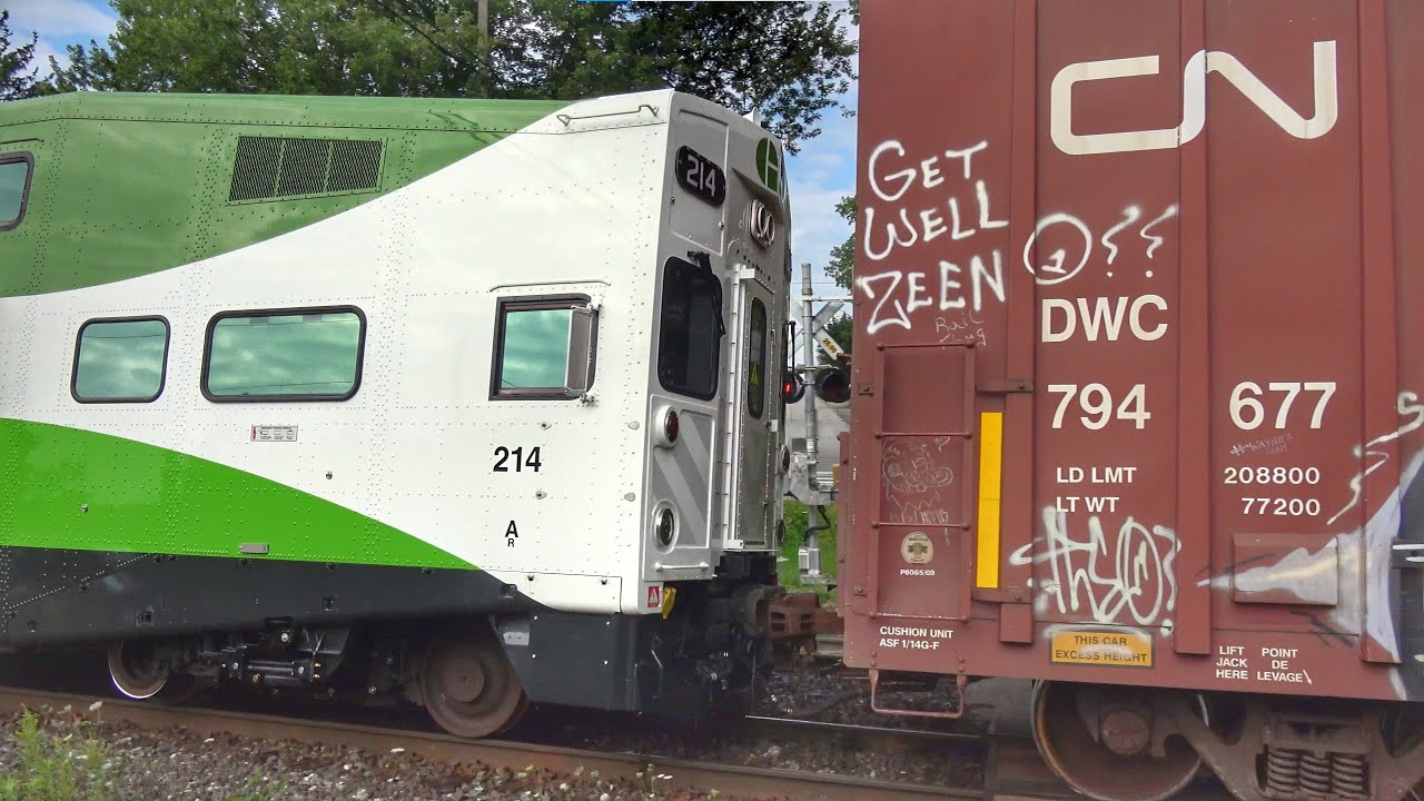 The FUTURE of GO TRANSIT! GO 214 being delivered on CN 450 at Gormley ...