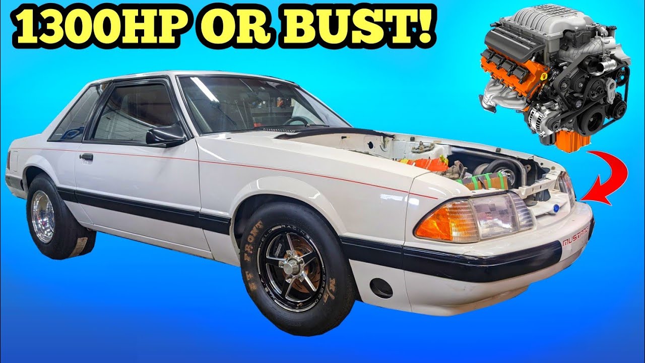 Transplanting a Hellcat into a Mustang: The Build pt 2 - YouTube