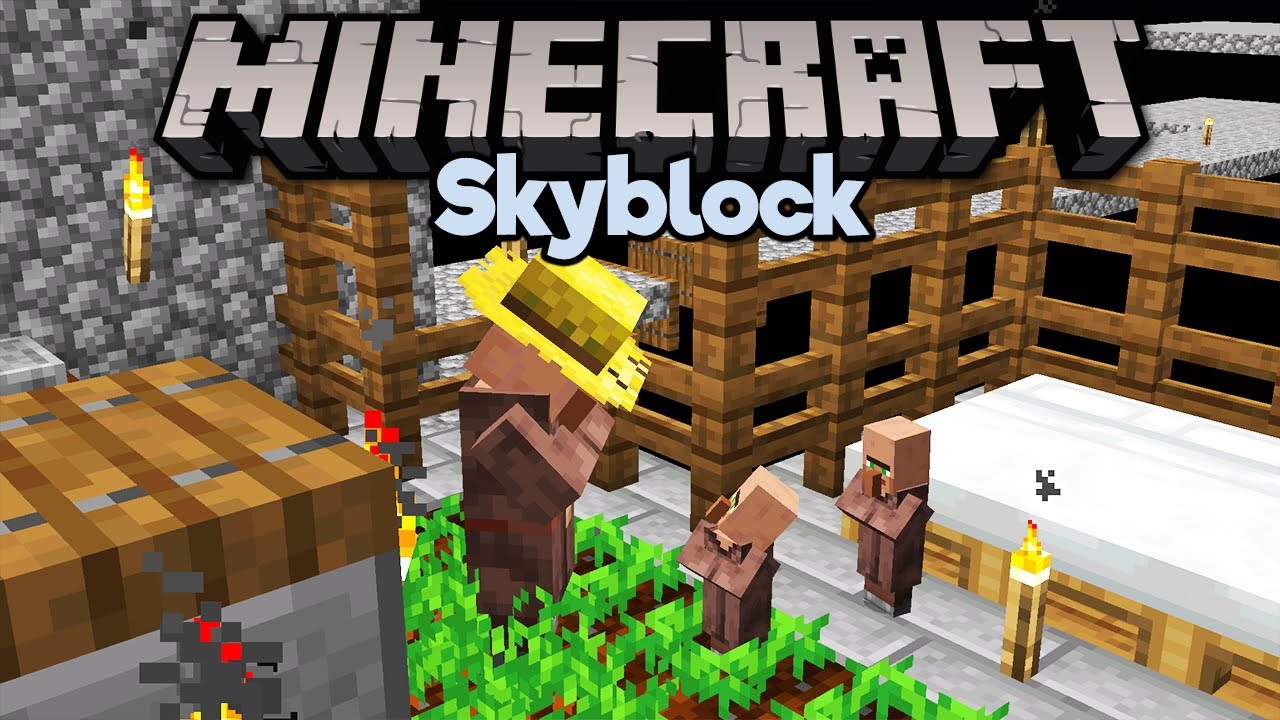 Easy Skyblock Villager Breeding! Minecraft 1.15 Skyblock (Tutorial Let's Play) [Part 9] - YouTube