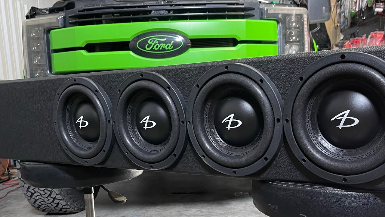 2021 Dodge Ram Audio Dynamics 4-8” Subwoofer custom box build - YouTube