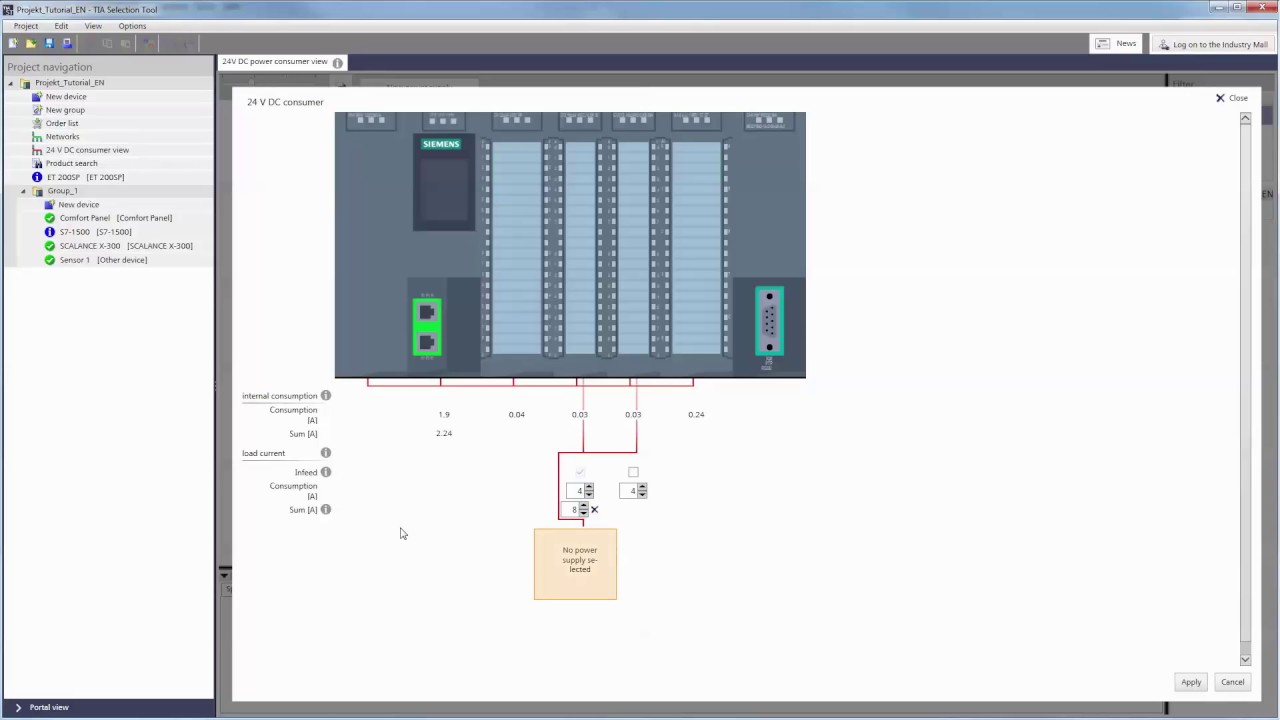 24V DC consumer view - YouTube