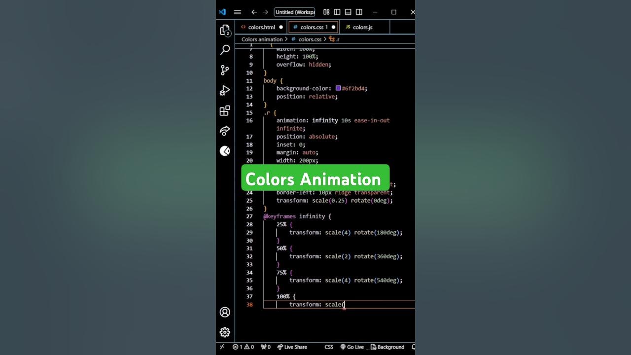 Colors Animation #coding #animation #webdevelopment #programming #html ...