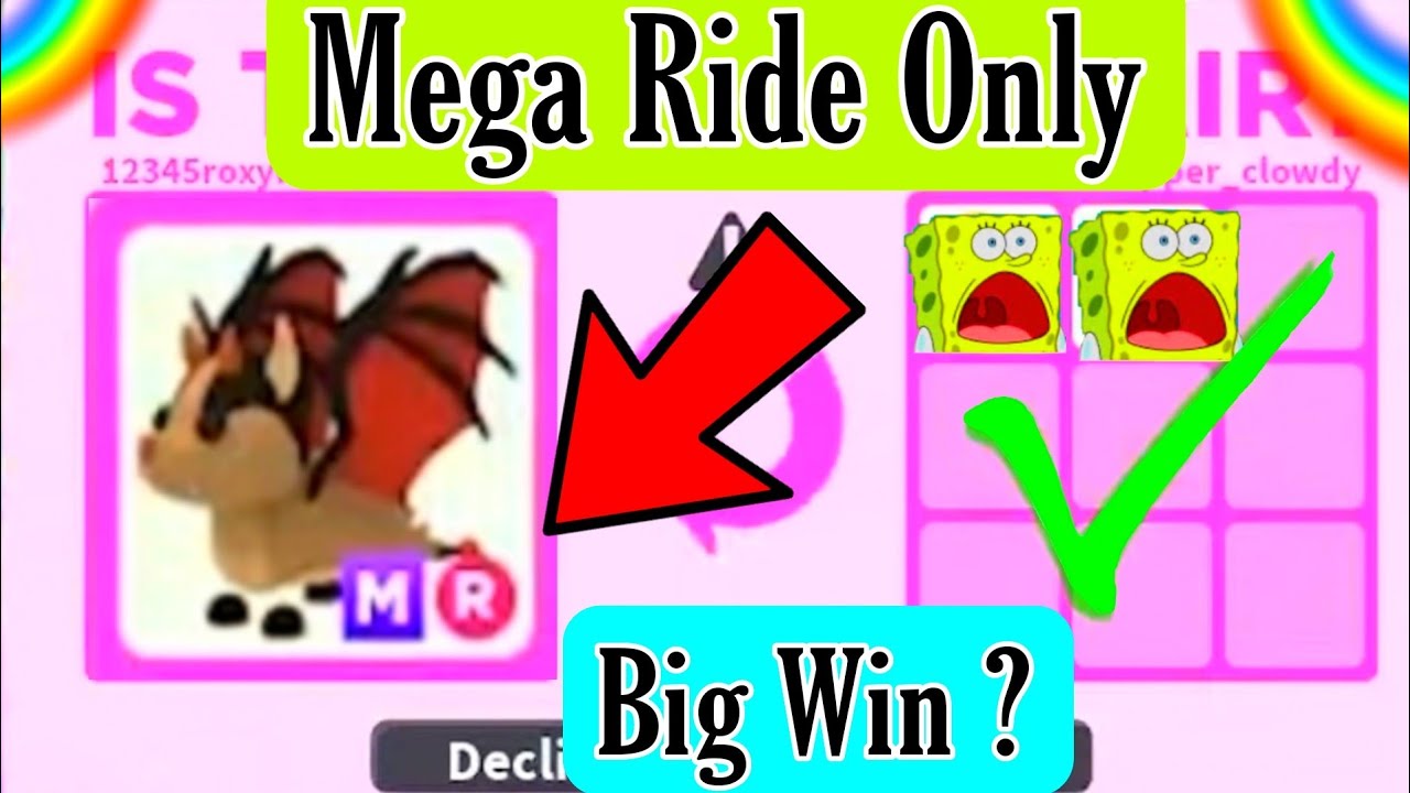 Big Win For Mega Ride Only Bat Dragon In Adopt Me - YouTube
