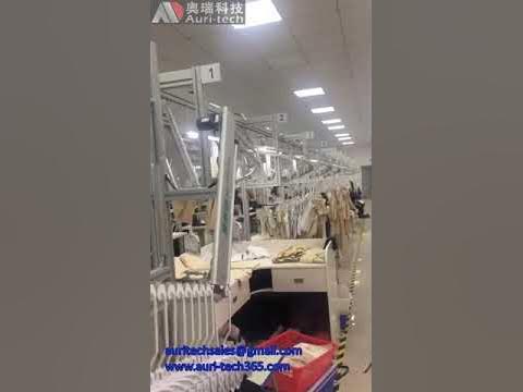 Automatic hanger conveyor system for garment factory - YouTube