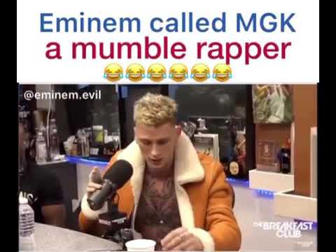 Mgk reaction when he heard eminem calls him a mumble rapper 😂😂😂 - YouTube
