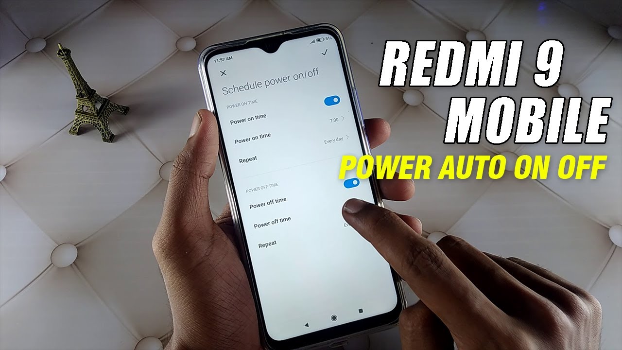 Redmi 9 - How To Shedule Power Auto On Off - YouTube