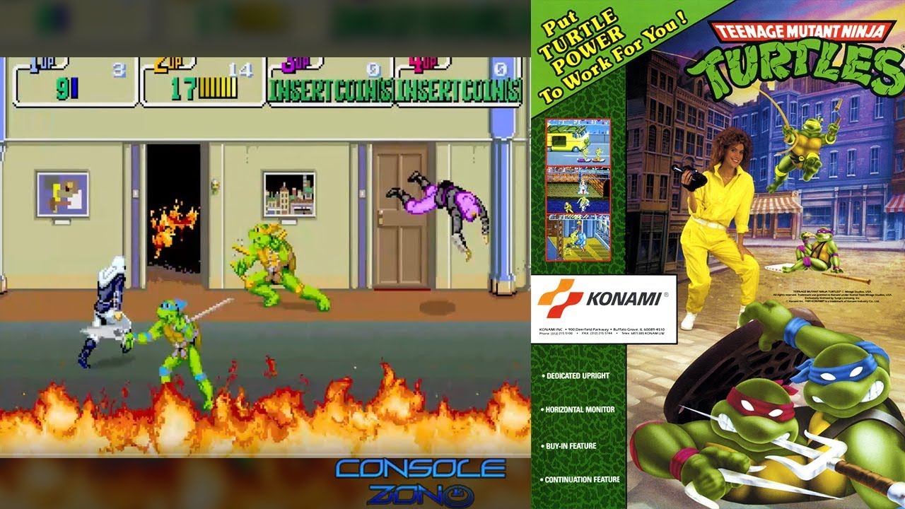 Teenage Mutant Ninja Turtles (MAME) - прохождение игры на двоих - YouTube