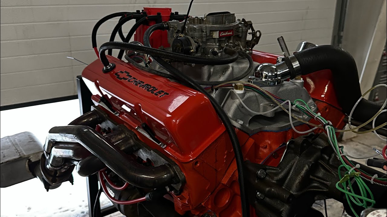 First startup on my very first engine build! 350 small block Chevy ...