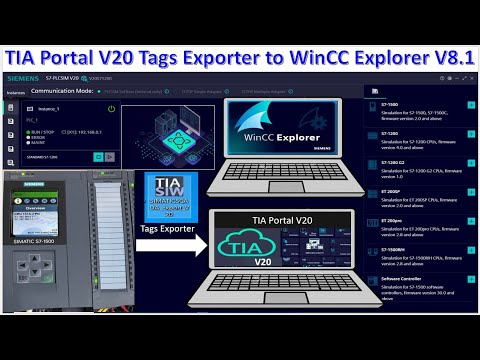 TIA Portal V20 how to export tags to WinCC Explorer V8.1 SCADA (Fast ...