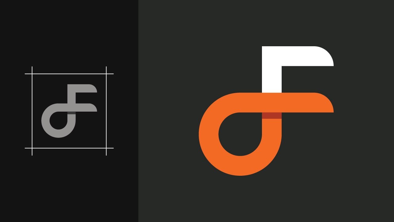 Letter F Logo Design | Adobe Illustrator Tutorial 2021 | SJ DESIGN ...