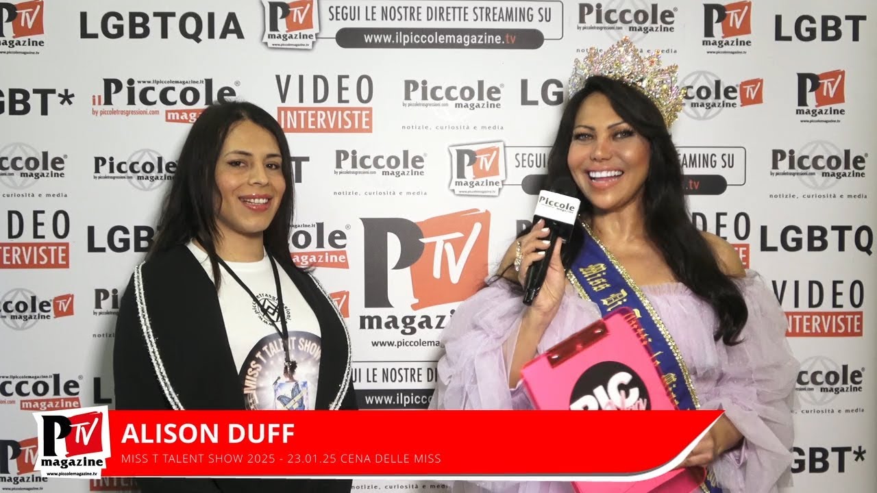 Intervista a Alison Duff alla presentazione delle Miss al Miss T Talent ...