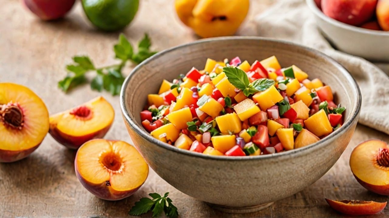 Fiery Peach Salsa Recipe! That's SO EASY to make - YouTube