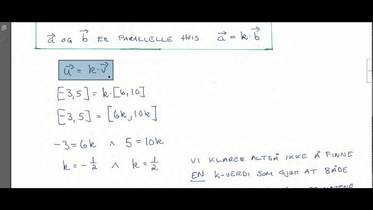 Parallelle vektorer - YouTube