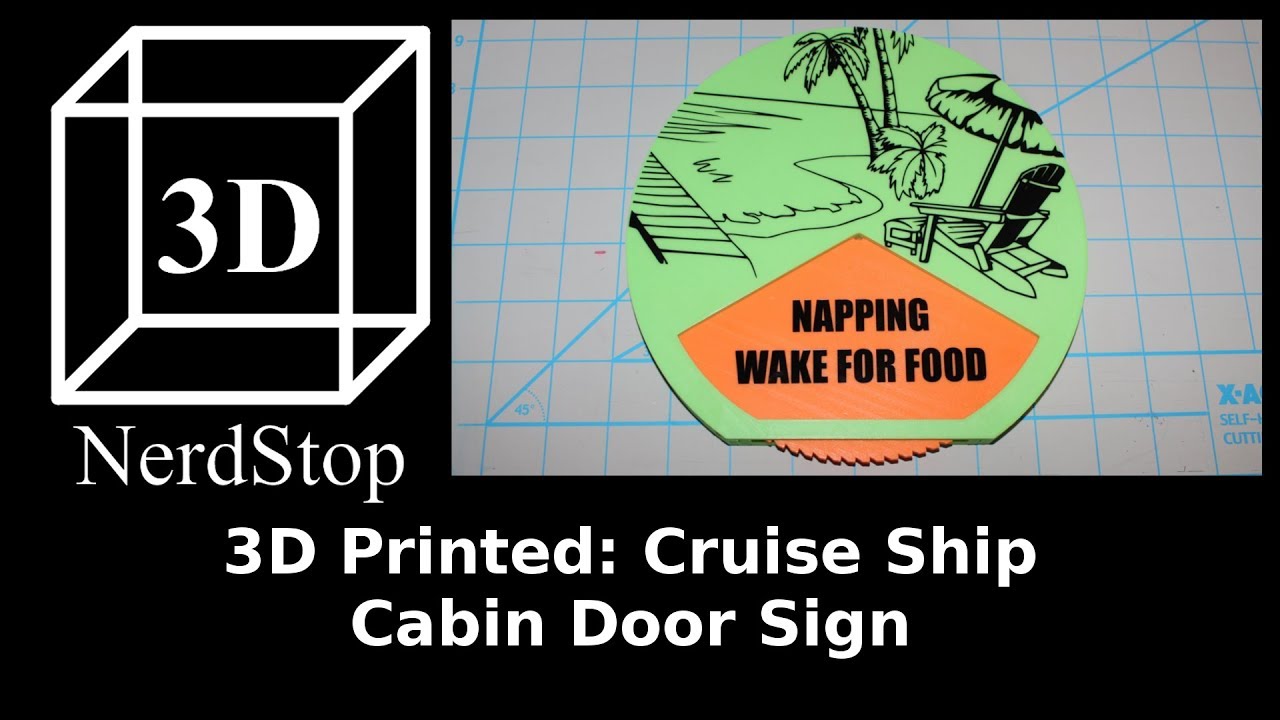 3D Printing: Cruise Ship Cabin Door Sign - YouTube