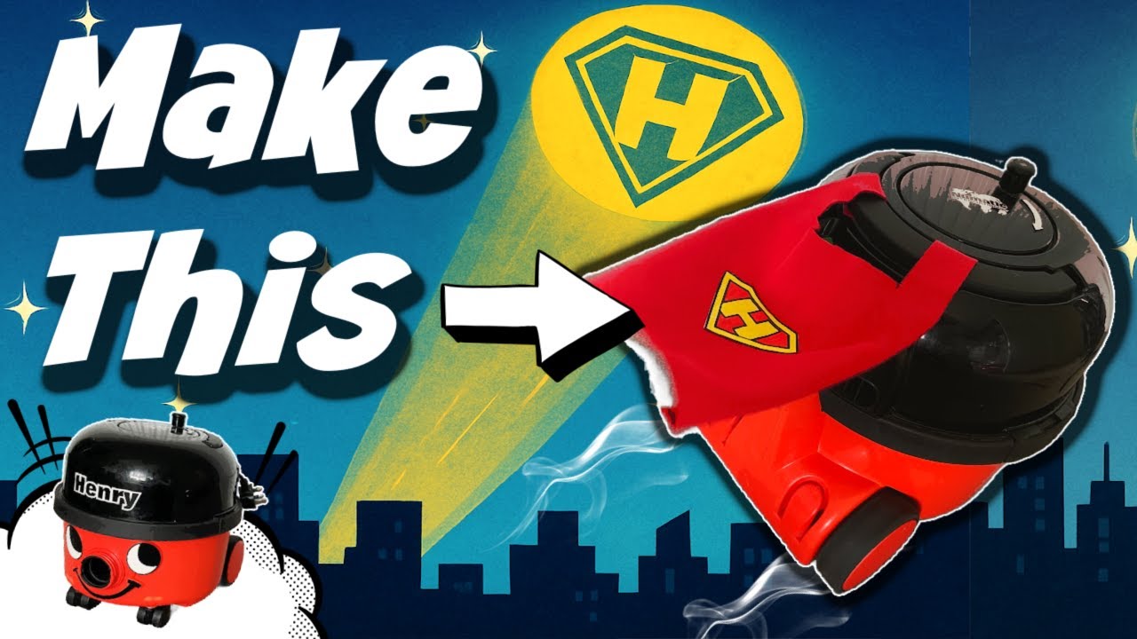Henry Hoover Superhero Cape - Easy DIY for Kids! - YouTube