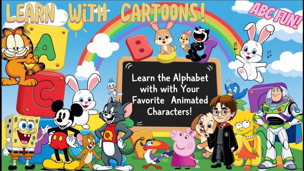 From A to Z - Learn the Alphabet with Your Favourite Cartoon Characters ...