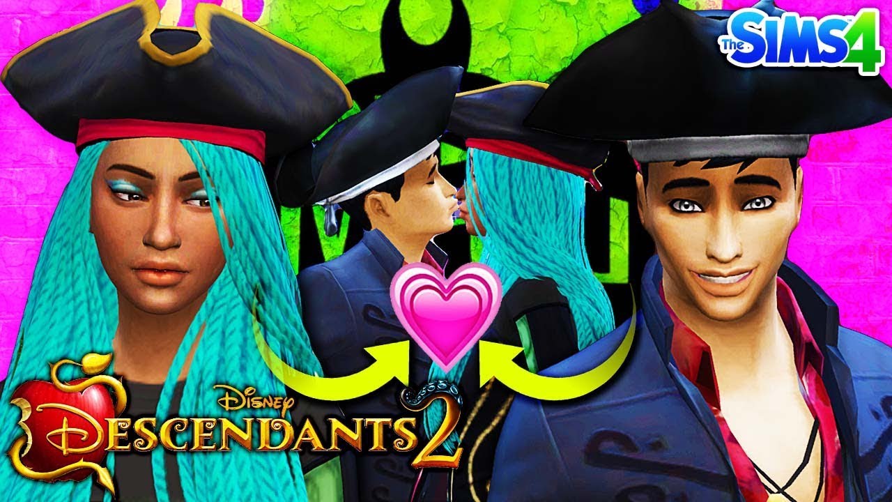 DESCENDANTS 2 Sims 4 | UMA AND HARRY KISS ON THE ISLE 😘💕 Disney's ...