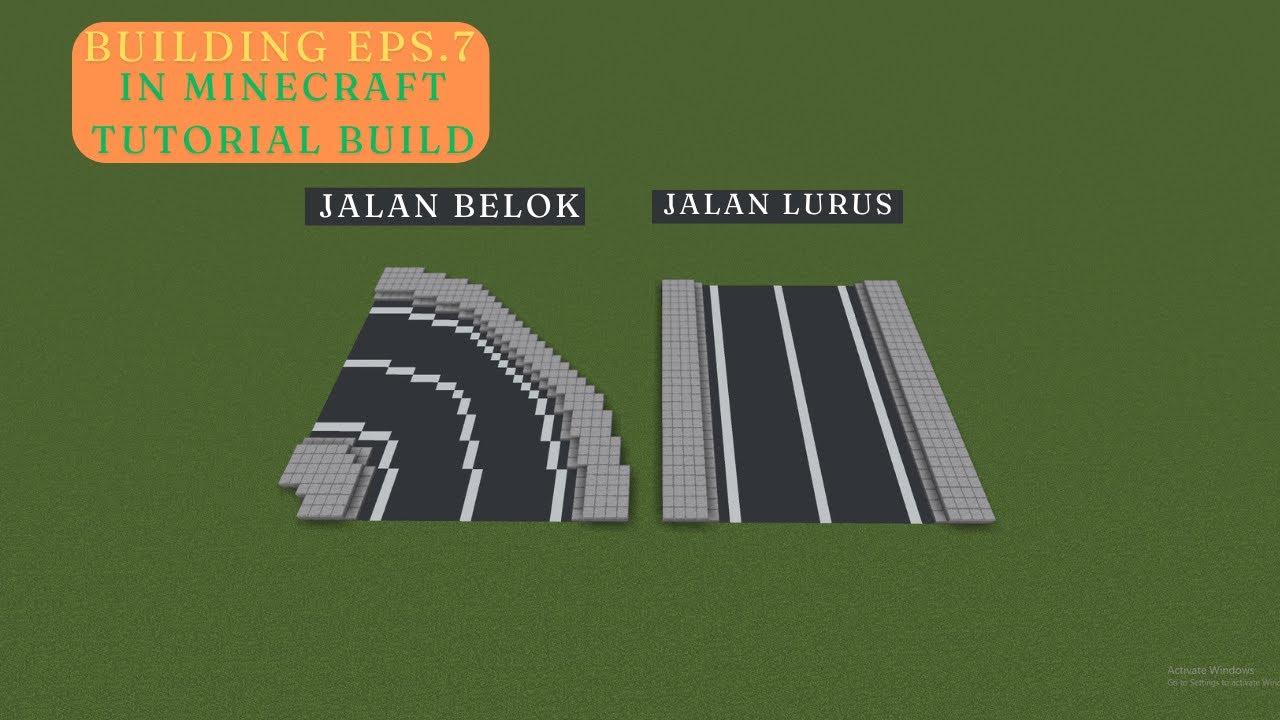 Tutoriak Cara Membuat Arah Jalan Raya Belok dan Lurus di Minecraft ...