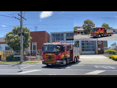 FRV/Pumper tanker 5 Turning out-EMR EVENT(Glenroy)+PT52 RESPONDING ...