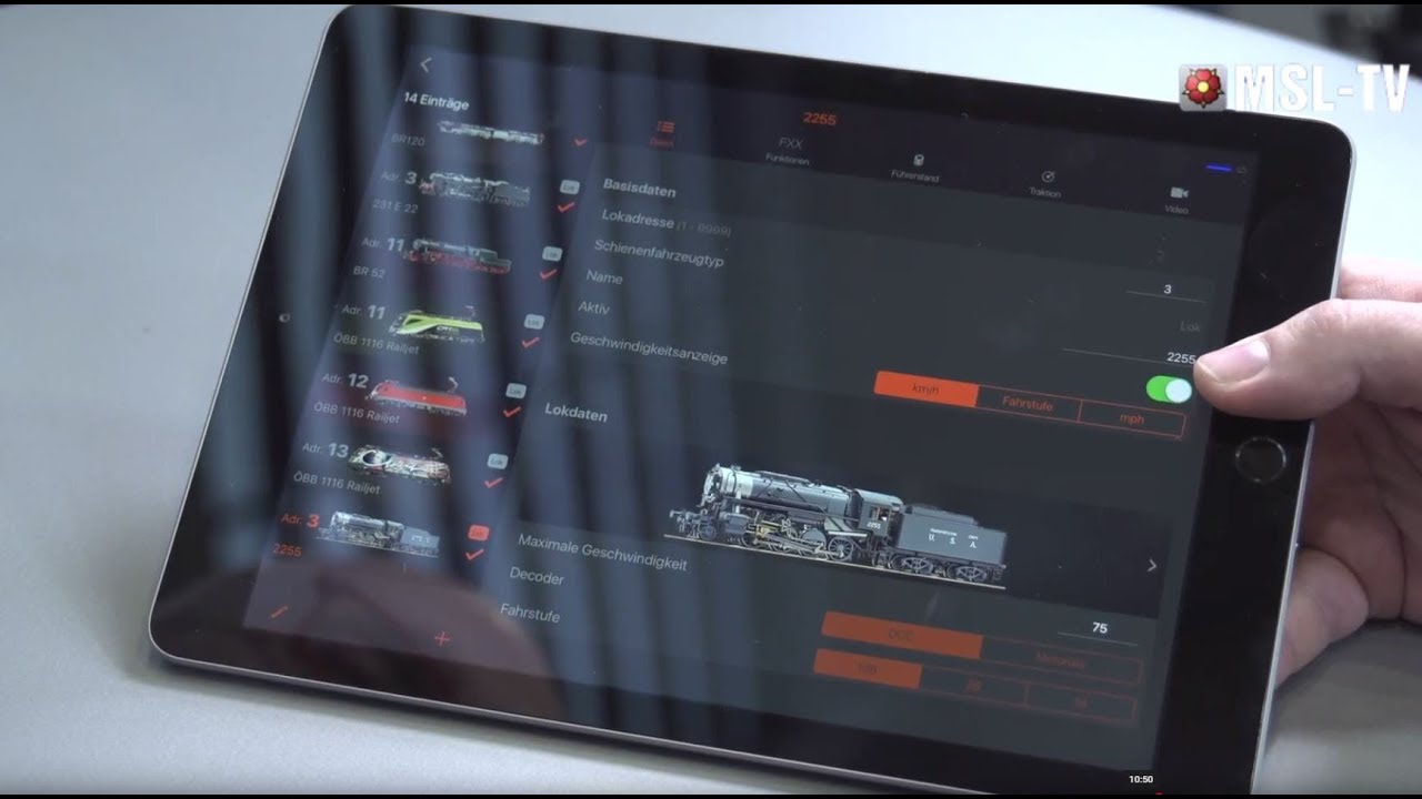 Die neue "Z21 App" von Roco, Nürnberger Spielwarenmesse 2018 - YouTube