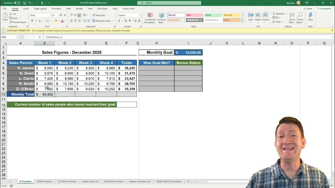 Microsoft Excel Course - Editing an Excel Name Range | Part 117 - YouTube