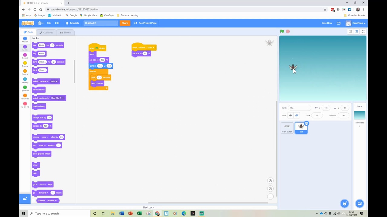 Scratch Tutorial - Flappy Bat - YouTube