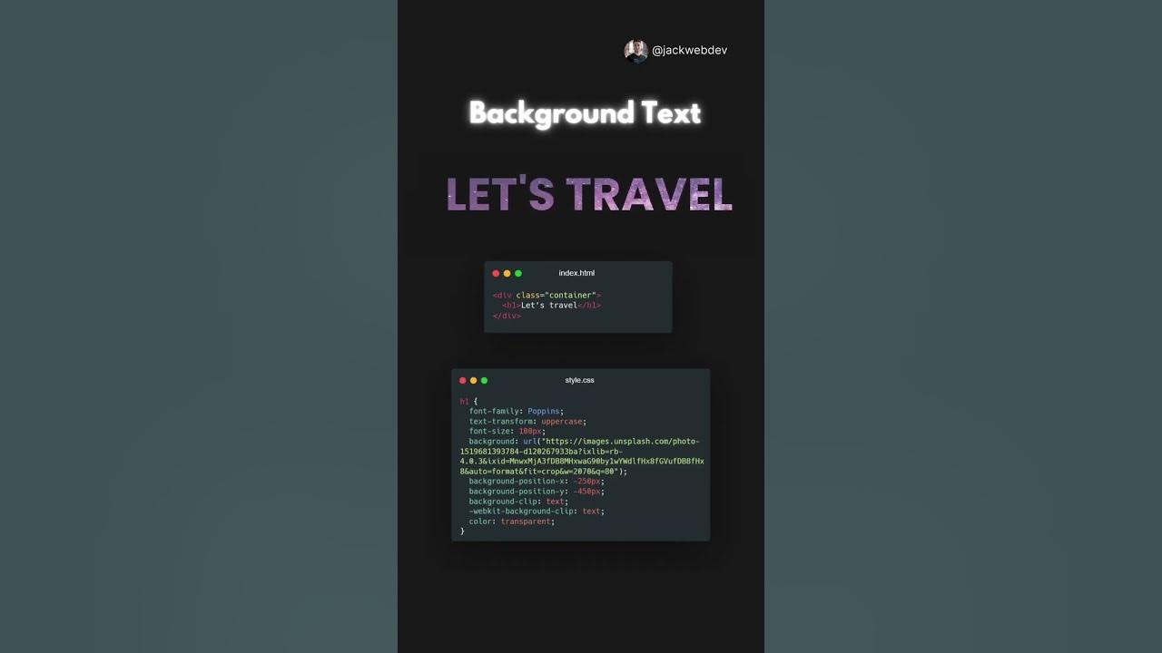 Background Text Css Shorts Css Css3 Html Webdeveloper Webdesign Youtube