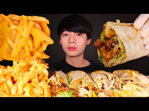 ASMR TURKISH KEBAB + CHEESY FRIES 🍟 (Eating Sound) | MAR ASMR