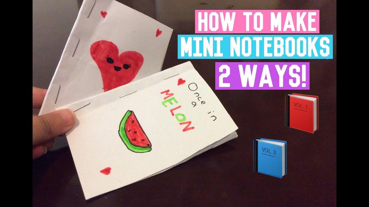 How to make mini notebooks using only one piece of paper! 2 ways - YouTube
