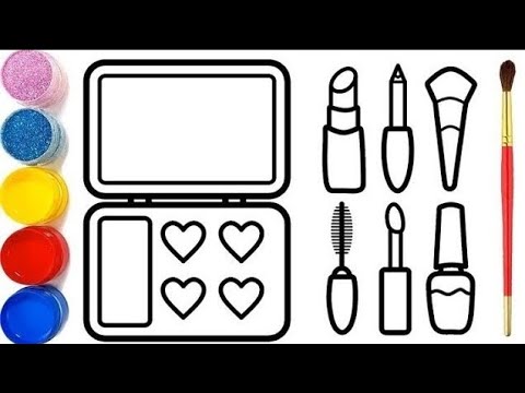 How to draw makeup kit|step-by-step makeup kit|kidsart|Drawing and ...