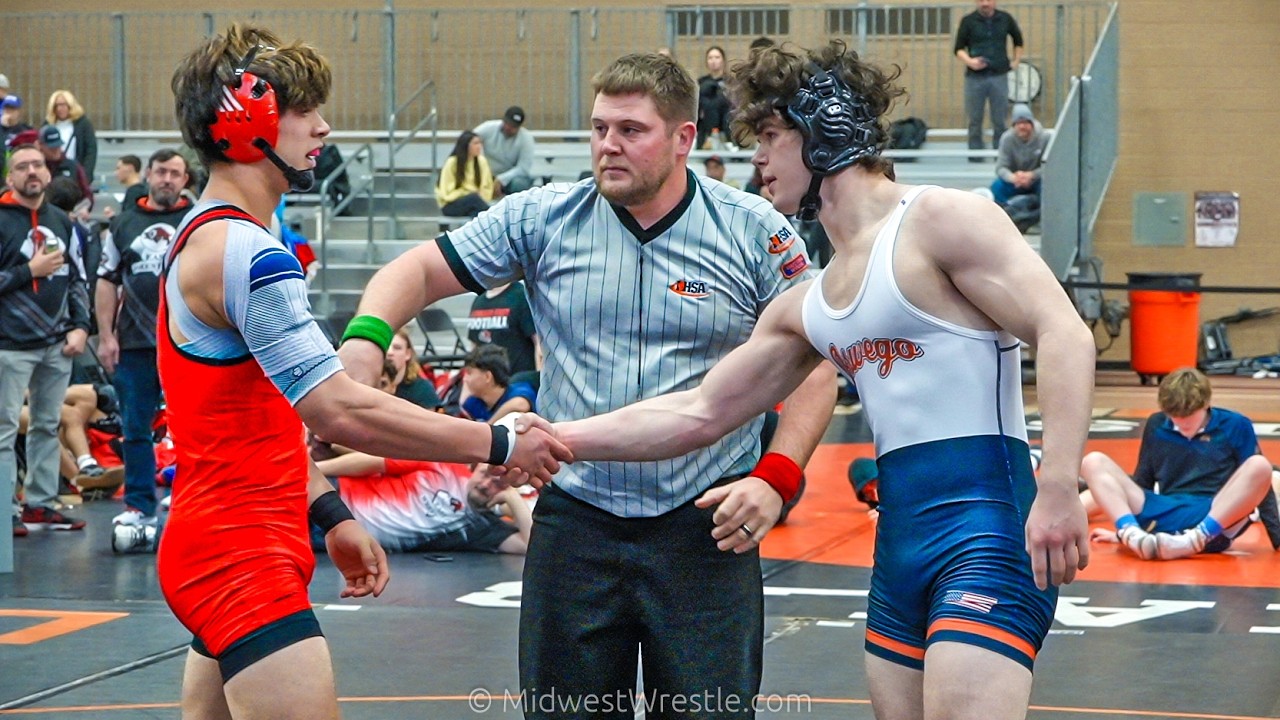 190 – Cooper Wynn {G} of Oswego IL vs. Chris Mauer {R} of Deerfield IL ...