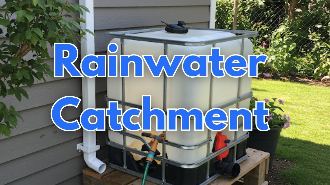 Rainwater Catchment using IBC totes & Tarps - YouTube