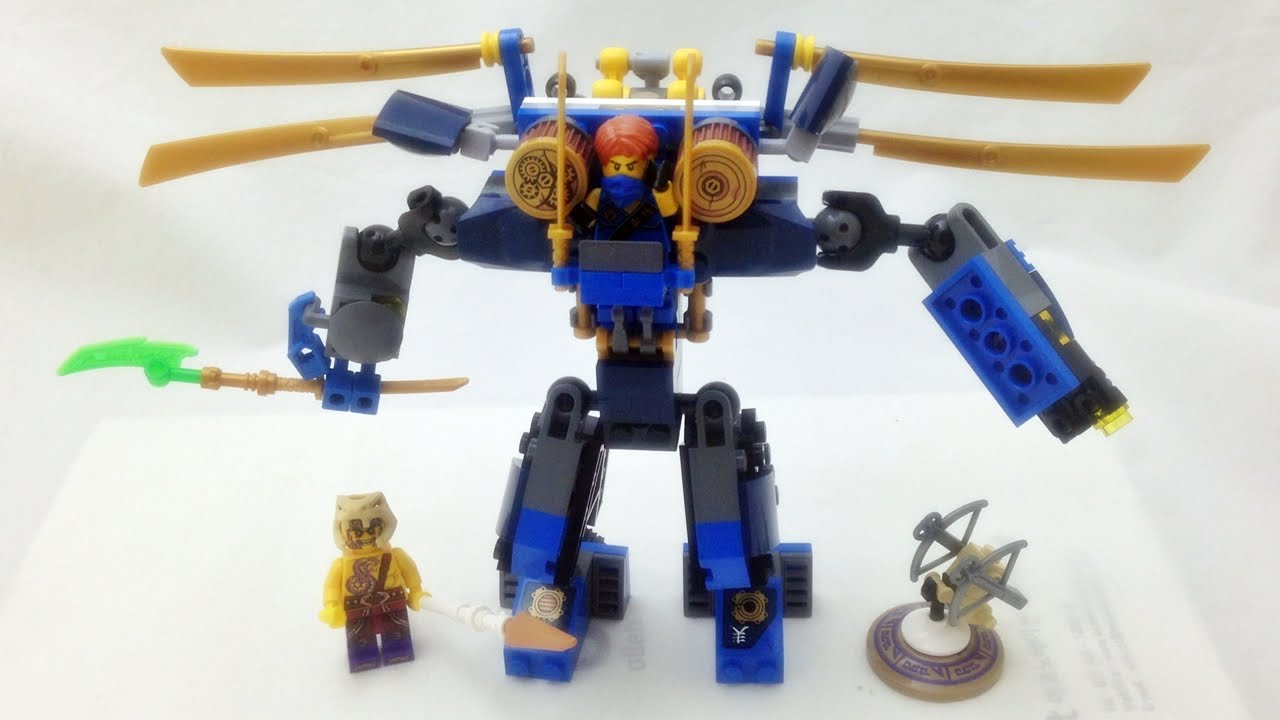 레고 닌자고 제이의 일렉트로메크 로봇 머신 LEGO Nijago 70754 Electro Mech 조립과 스톱모션 - YouTube