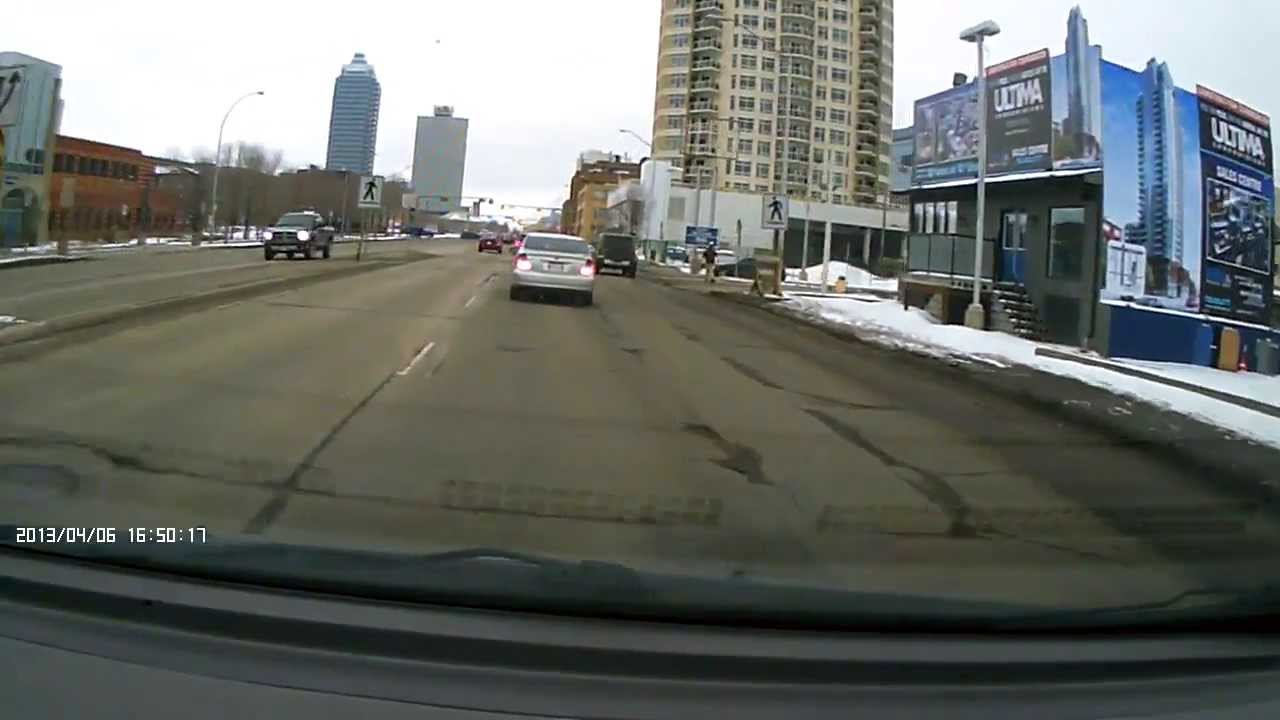 Edmonton streets and potholes - April 6 - a little new snow and old ...