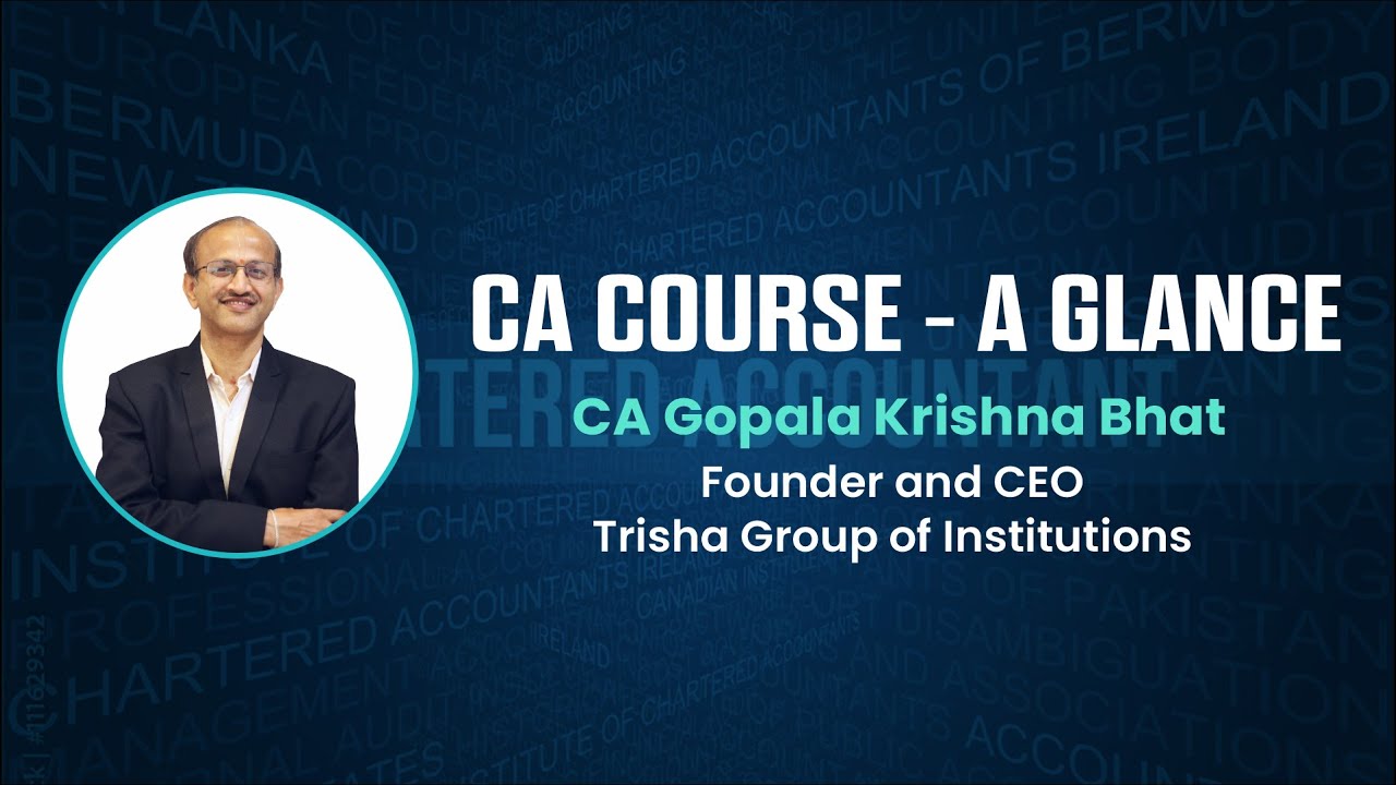 Trisha New Edu Series - Ep 1 - CA - A Glance by CA Gopala Krishna Bhat - YouTube