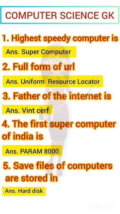 Computer Science GK/General knowledge /Computer related questions ...
