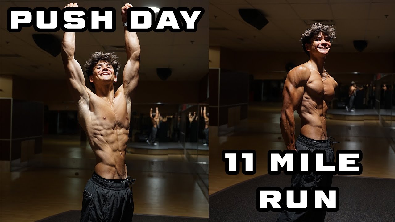 HUGE CHEST WORKOUT | 11 Mile Run Long Run - YouTube