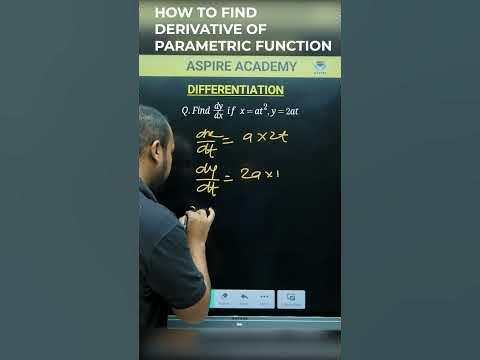 How to Find Derivative of Parametric Function | x=at^2,y=2at - YouTube