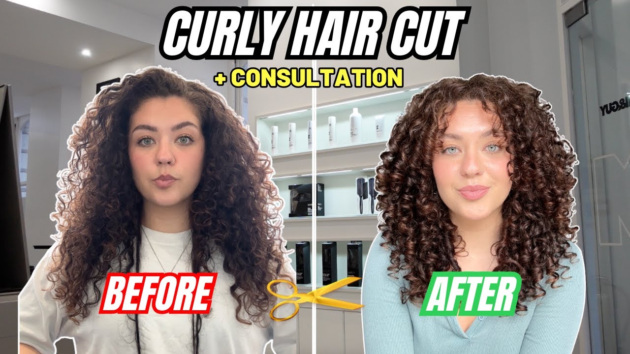 Curly Hair Cut Transformation | Consultation & Behind The Scenes - YouTube