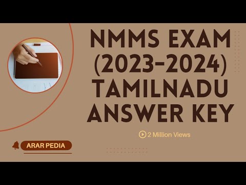 NMMS Answer key 2024 | Tamilnadu | 3.2.2024 | MAT (31 to 60 ) - YouTube