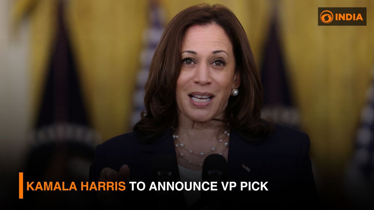 Kamala Harris to announce VP pick | DD India - YouTube