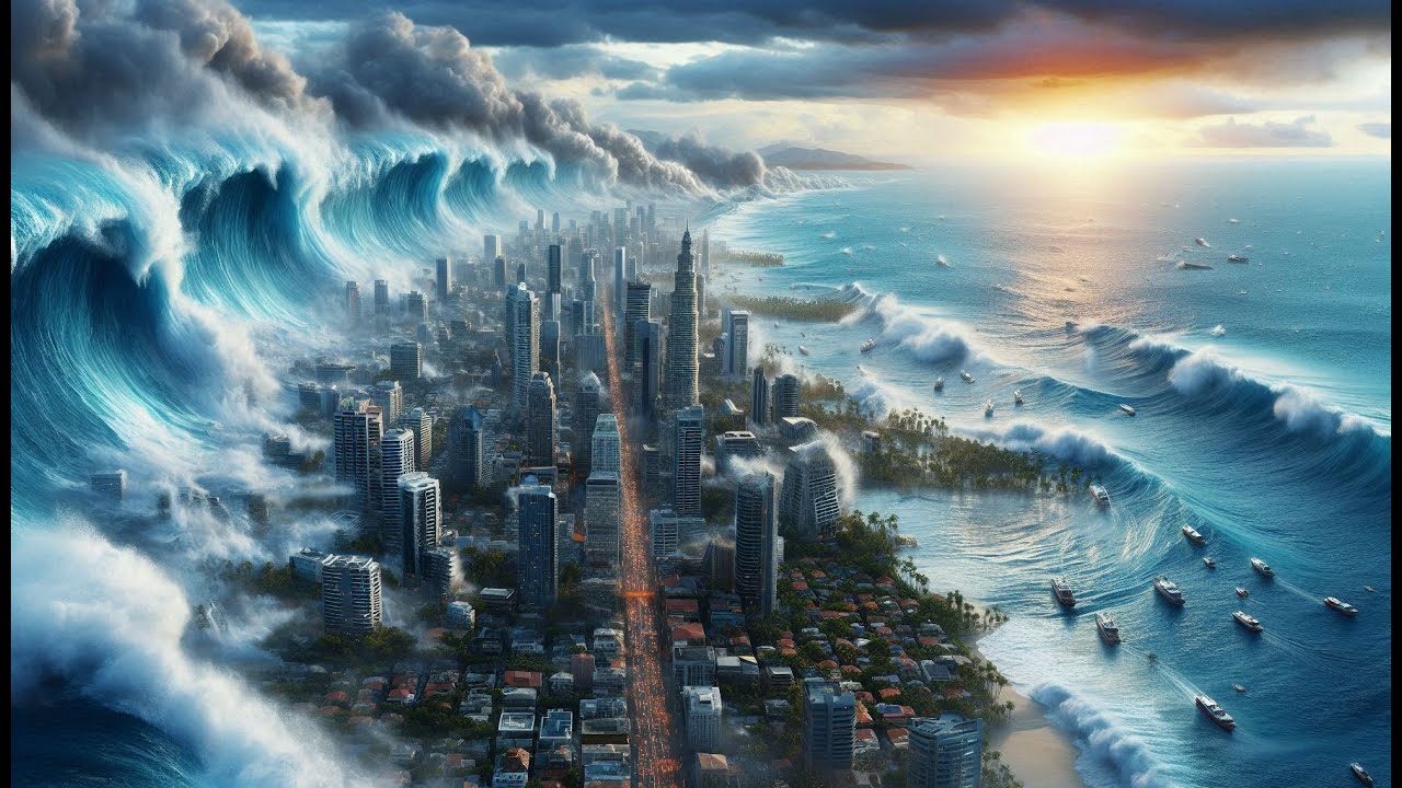 Massive Tsunami VS City !!! - YouTube