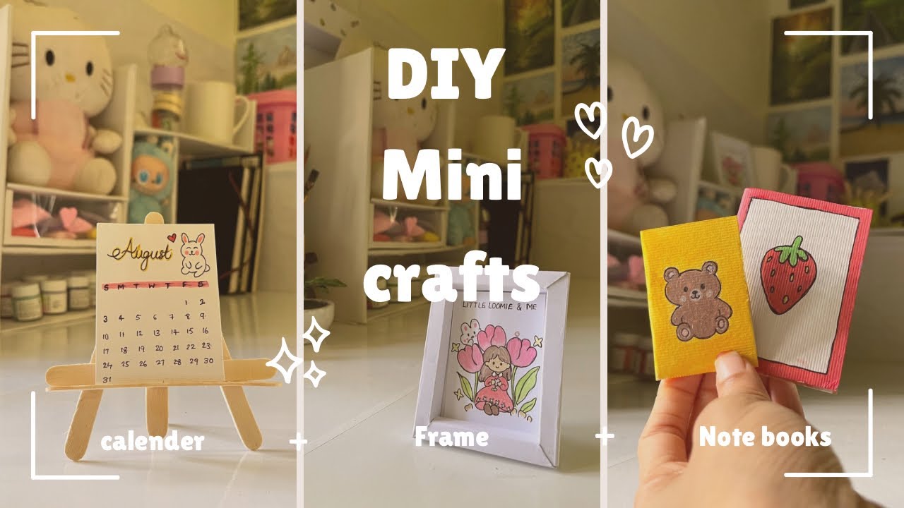 DIY mini calender + frame + notebooks🌿| aesthetic 🎀| little Loomie & me ...