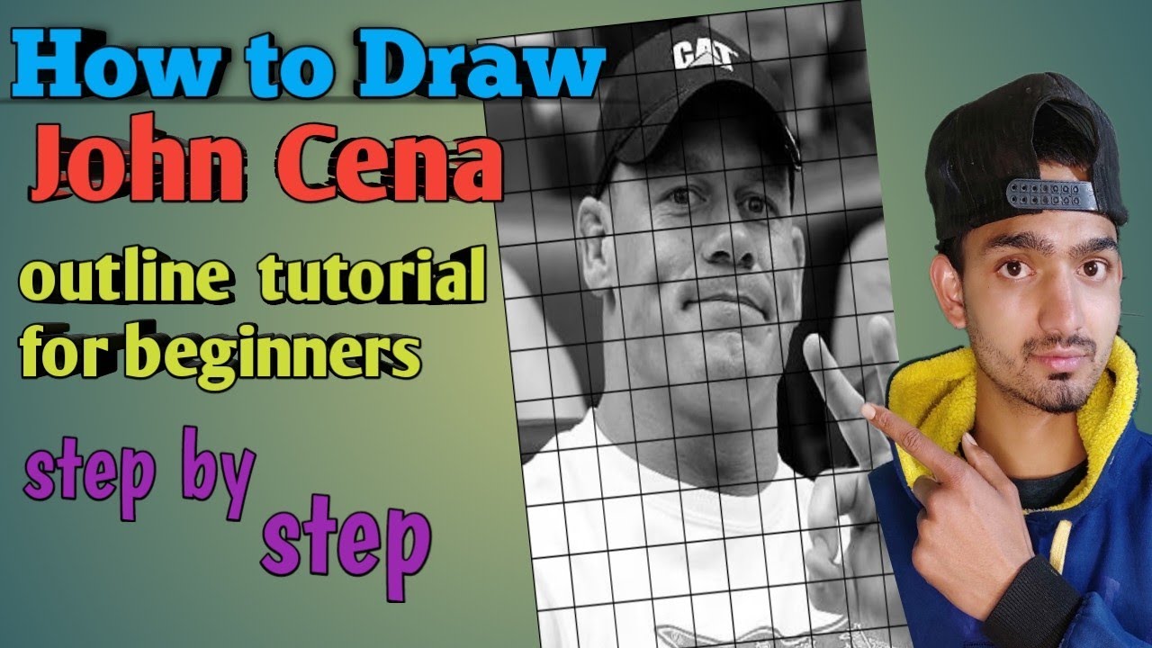 How to Draw |John Cena| step by step || outline tutorial for beginners ...